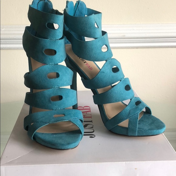 Shoes | Aqua Blue Sandal Heels | Poshmark